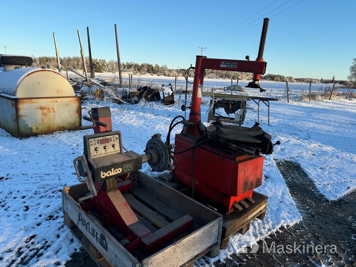 Balanseringsmaskin Balco 92 + Däckmaskin Facom UTM 300 | Maskinera